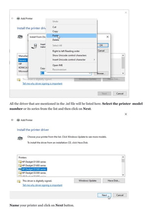 How to Share and configure a Printer in a network. | PDF