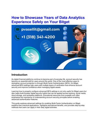 How to Showcase Years of Data Analytics Experience Safely on Your ...