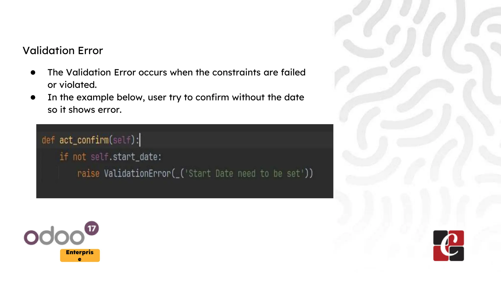 How to Show Error_Warning Messages in Odoo 17 | PPTX