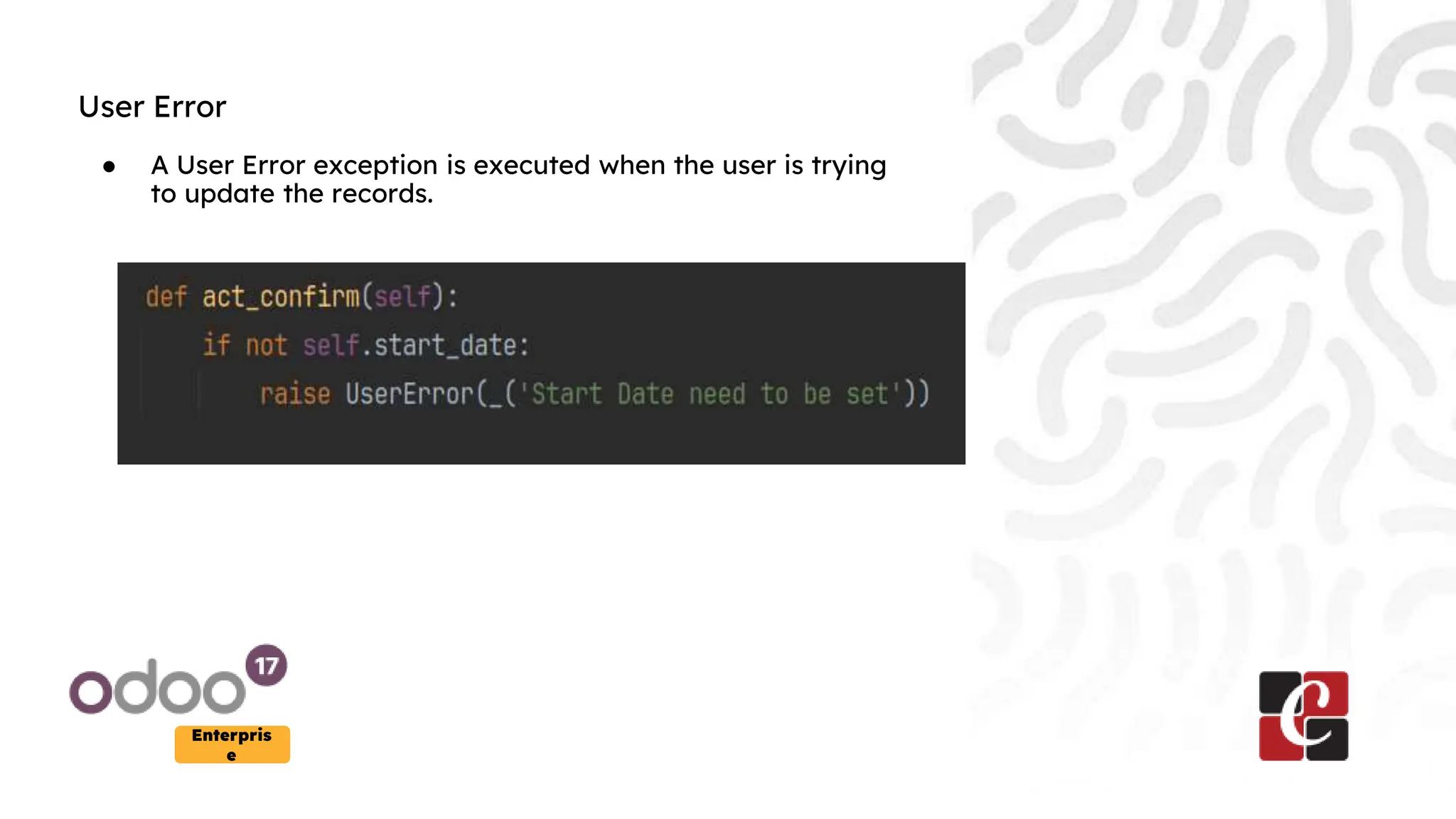 How to Show Error_Warning Messages in Odoo 17 | PPTX