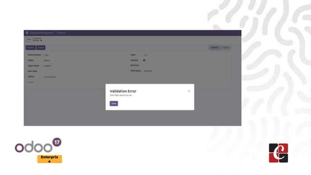 How to Show Error_Warning Messages in Odoo 17 | PPTX | Web Development | Internet