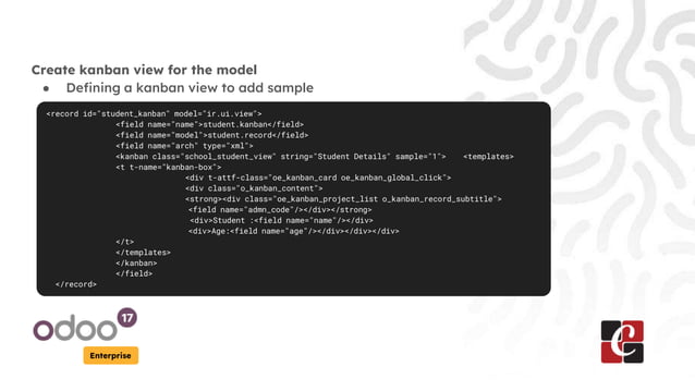 How to Show Sample Data in Tree and Kanban View in Odoo 17 | PPTX