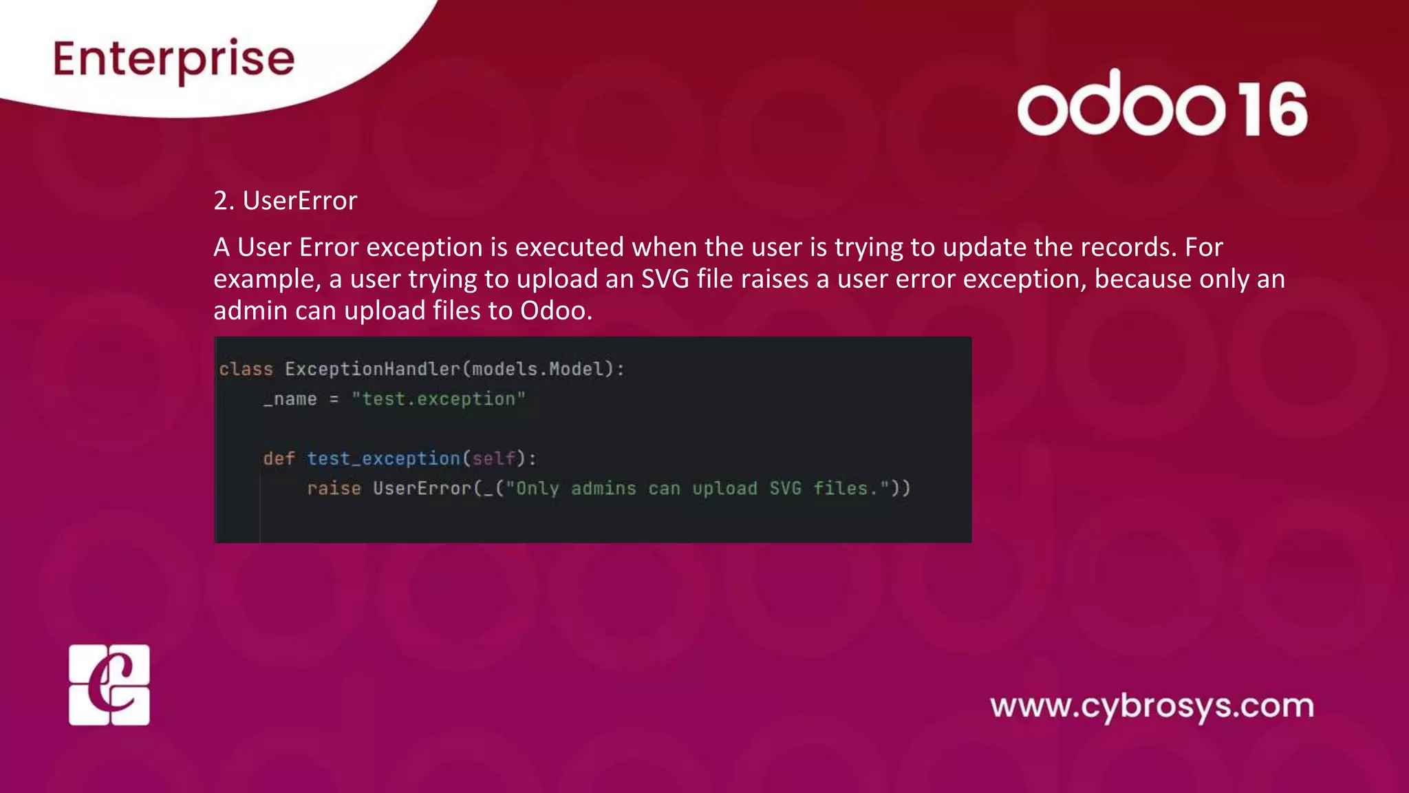 How to show warning _ error messages in Odoo 16 | PPTX | Technology & Computing