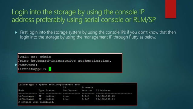 How To Shutdown And Power Up Of The Netapp Cluster Mode Storage System Pptx Operating