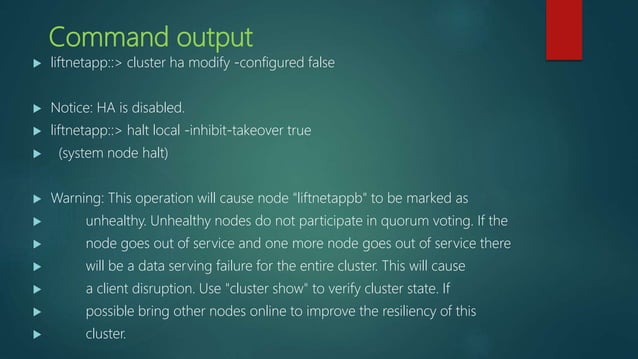 How to shutdown and power up of the netapp cluster mode storage system | PPTX | Operating ...