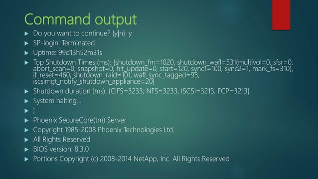 How To Shutdown And Power Up Of The Netapp Cluster Mode Storage System Pptx Operating