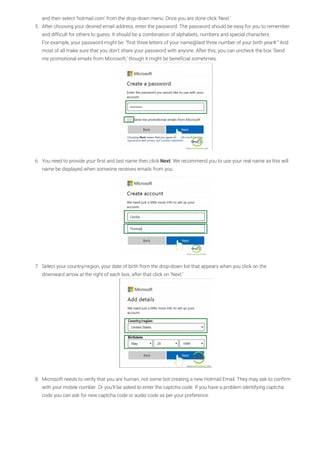Create a Hotmail Account | PDF