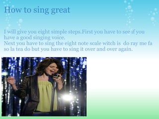 How to sing-1 | PPT