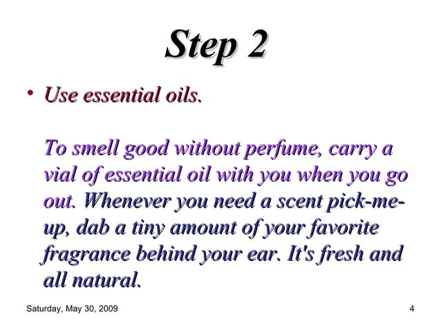 How To Smell Good Without Perfume | PPT