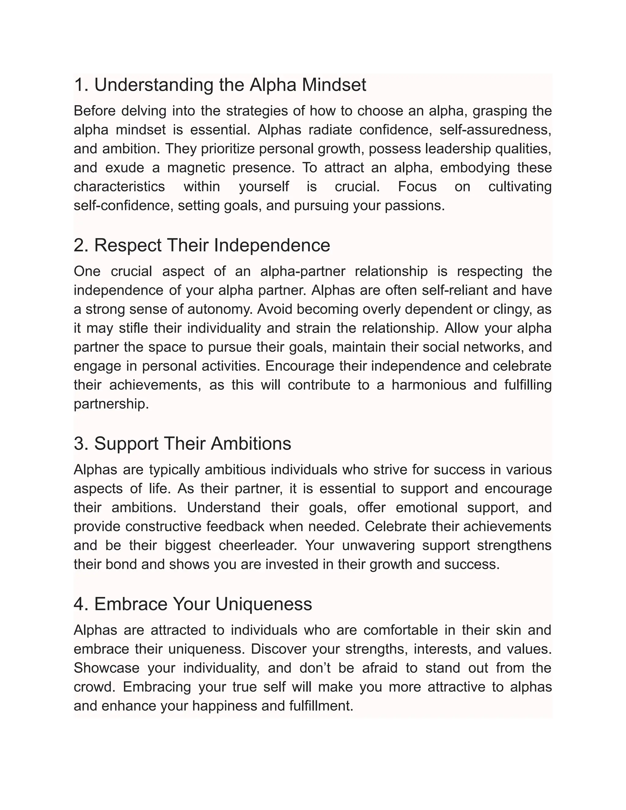 How to Snag An Alpha | PDF