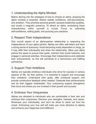 How to Snag An Alpha | PDF