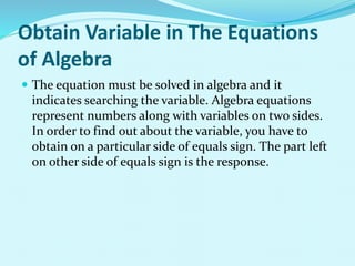 How to Solve Algebra Problems | PPTX