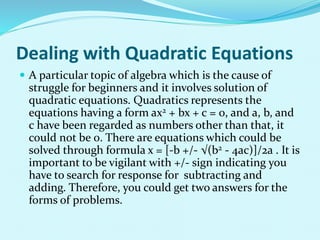How to Solve Algebra Problems | PPTX