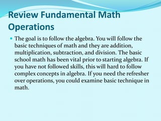 How to Solve Algebra Problems | PPTX