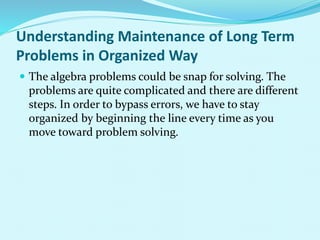 How to Solve Algebra Problems | PPTX