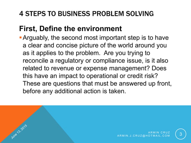 How to solve business problems | PPTX | Business Operations | Business