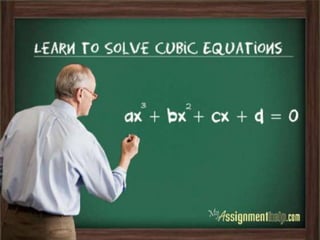Solving cubic equations with the help of factor theorem | PPTX