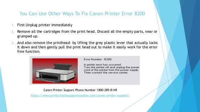 How to solve error b200 on canon printers