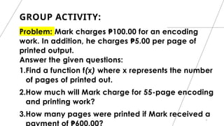 How to solve functions in real life situ | PPT