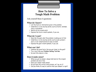 How to solve problems | PPT