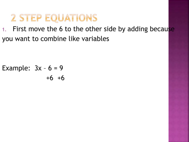 How to solve single and double equations | PPT
