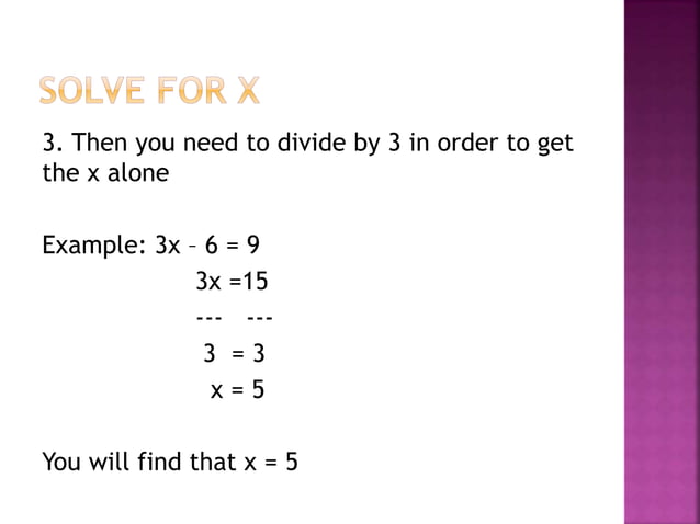 How to solve single and double equations | PPT