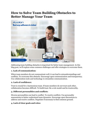 How to Solve Team Building Obstacles to Better Manage Your Team.pdf