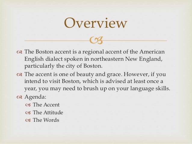 How to speak bostonian