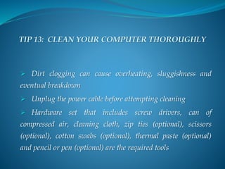 How to speed up your pc | PPTX