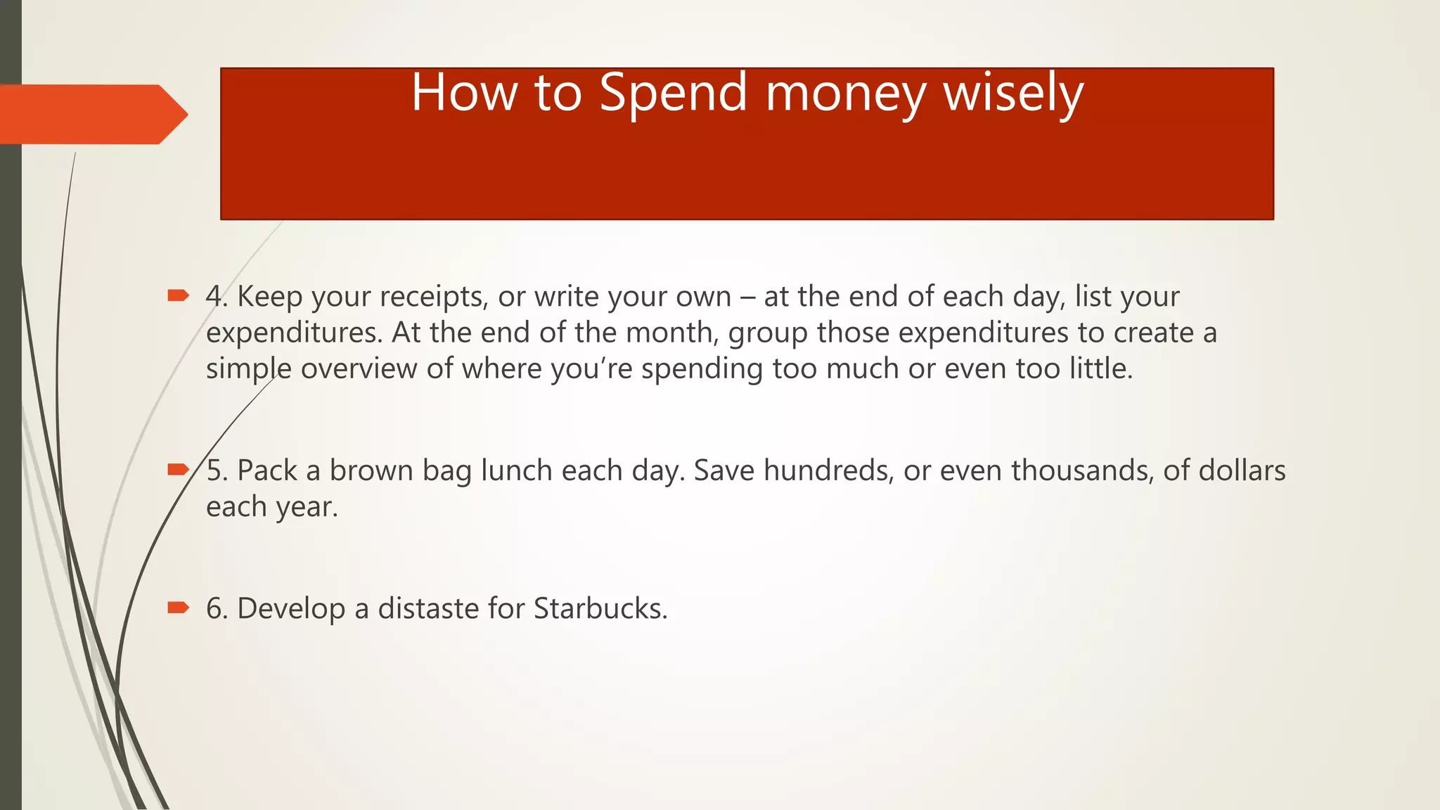 How to Spend Money Wisely | PPTX