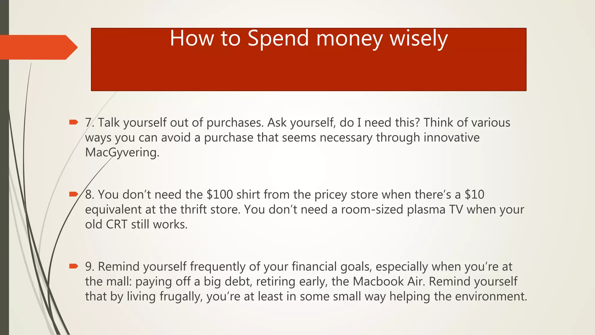 How to Spend Money Wisely | PPTX
