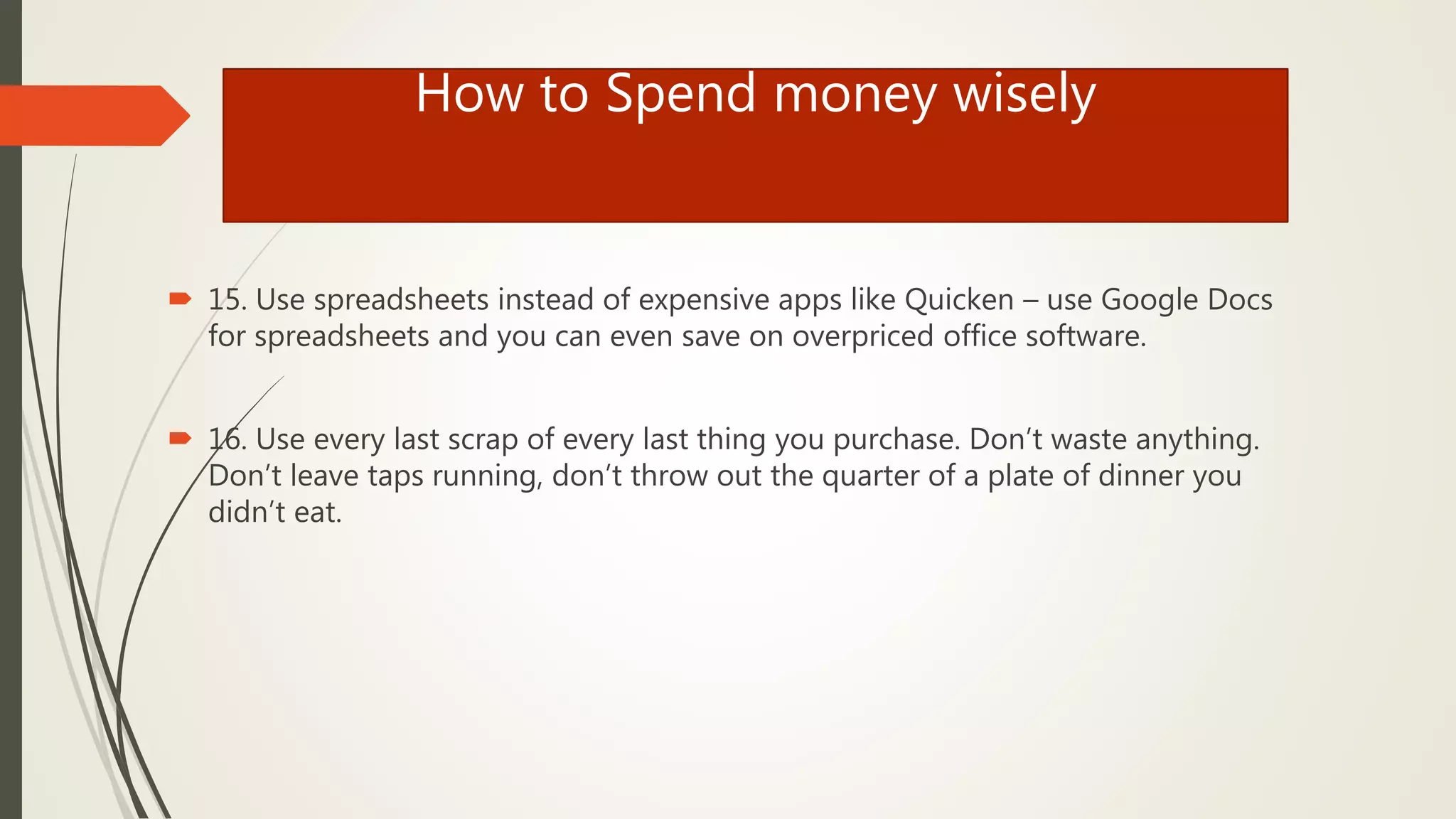 How to Spend Money Wisely | PPTX