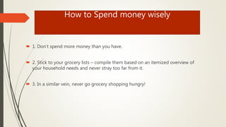 How to Spend Money Wisely | PPTX
