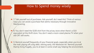 How to Spend Money Wisely | PPTX
