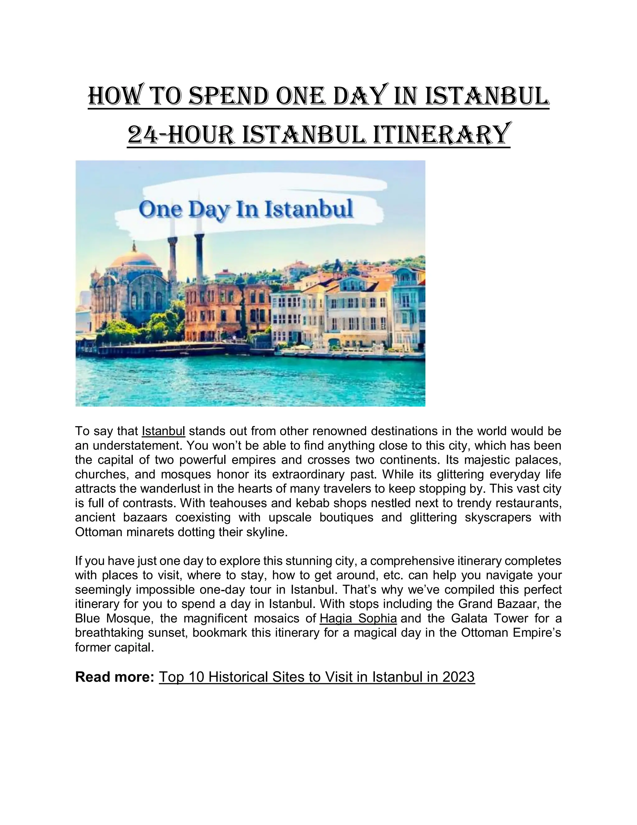 How to Spend One Day in Istanbul 24-Hour Istanbul Itinerary.pdf