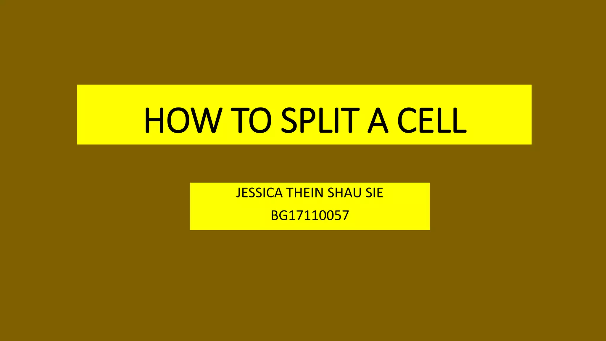How to split a cell | PPT