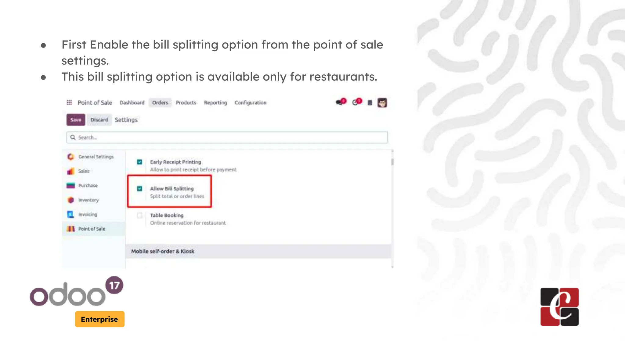 How to Split Bills in the Odoo 17 POS Module | PPT