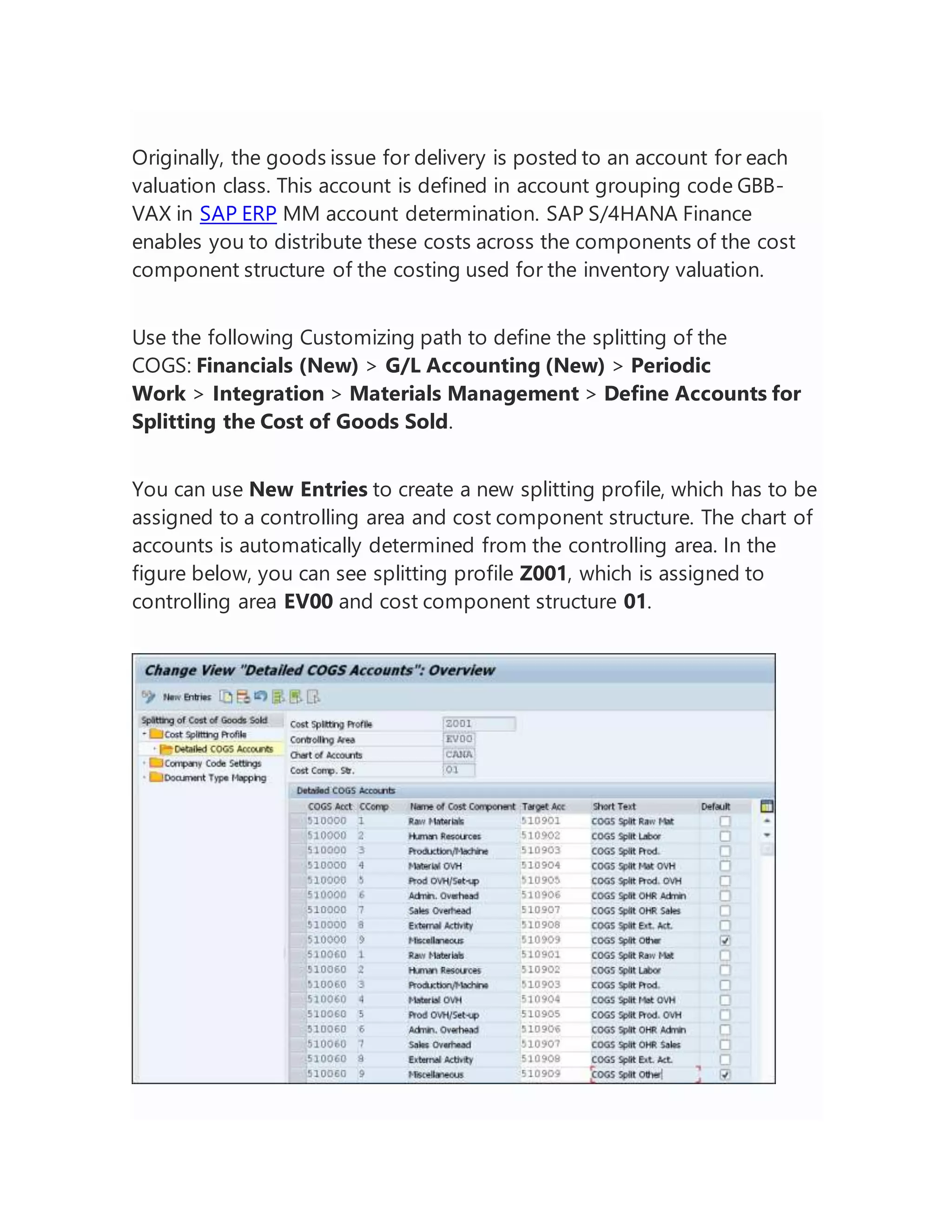 How to split cost of goods sold | DOCX