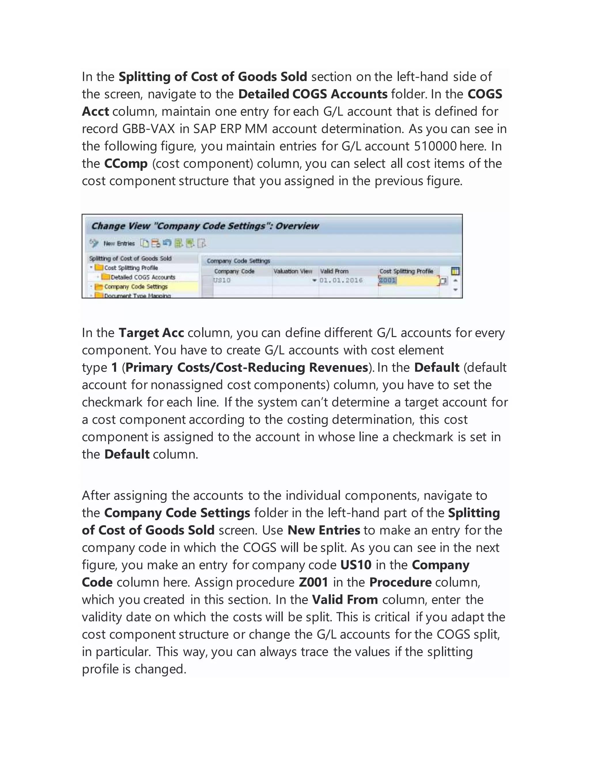 How to split cost of goods sold | DOCX