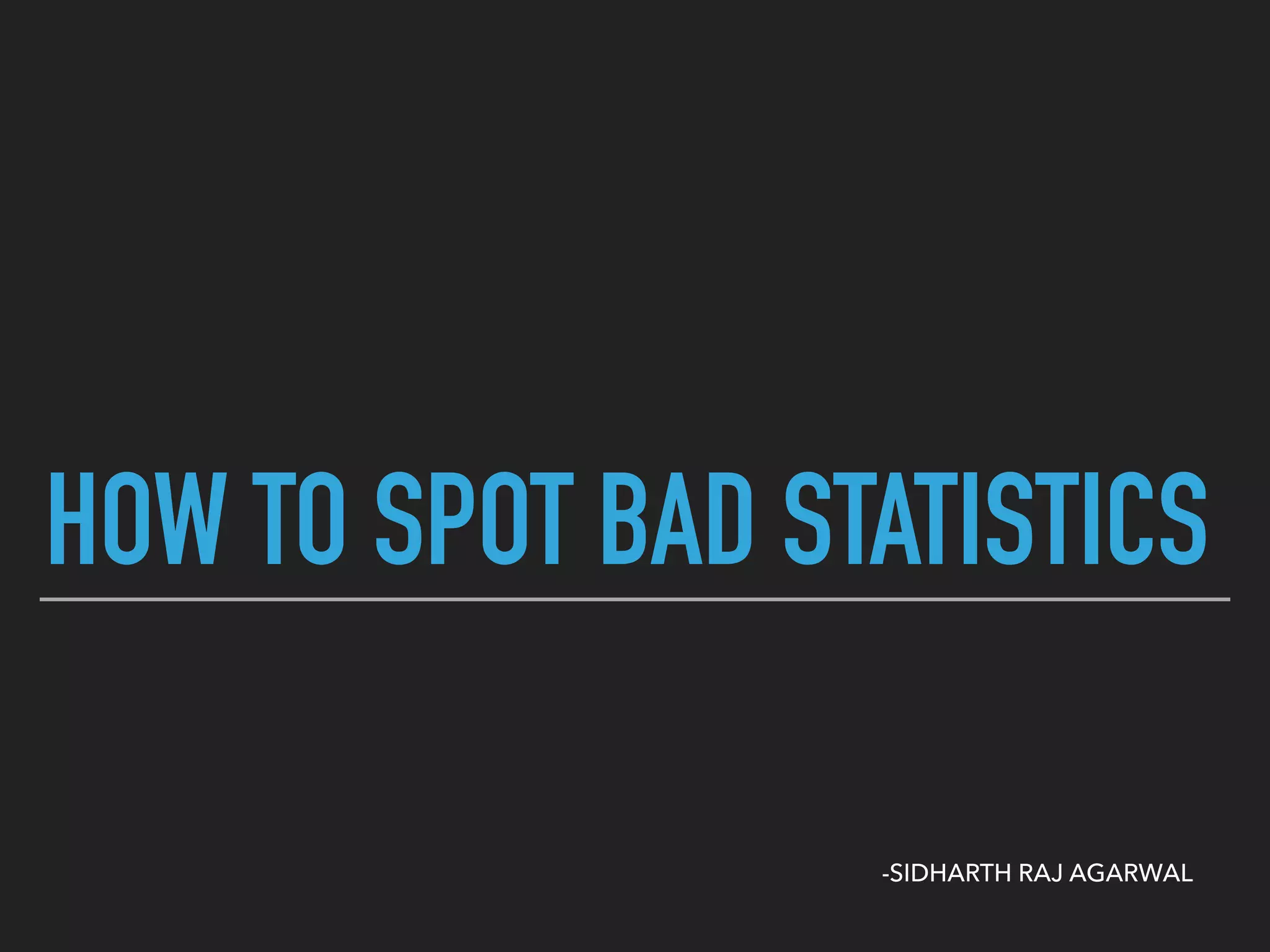 How to spot bad statistics | PDF