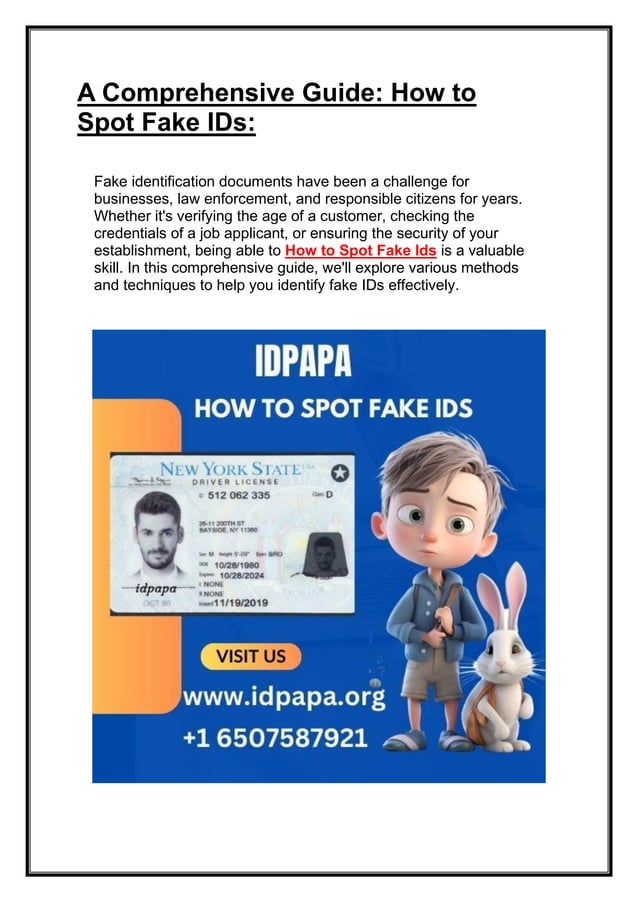How to Spot Fake Ids.pdf | Internet Safety | Parenting