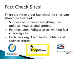 How to spot fake news | PPTX