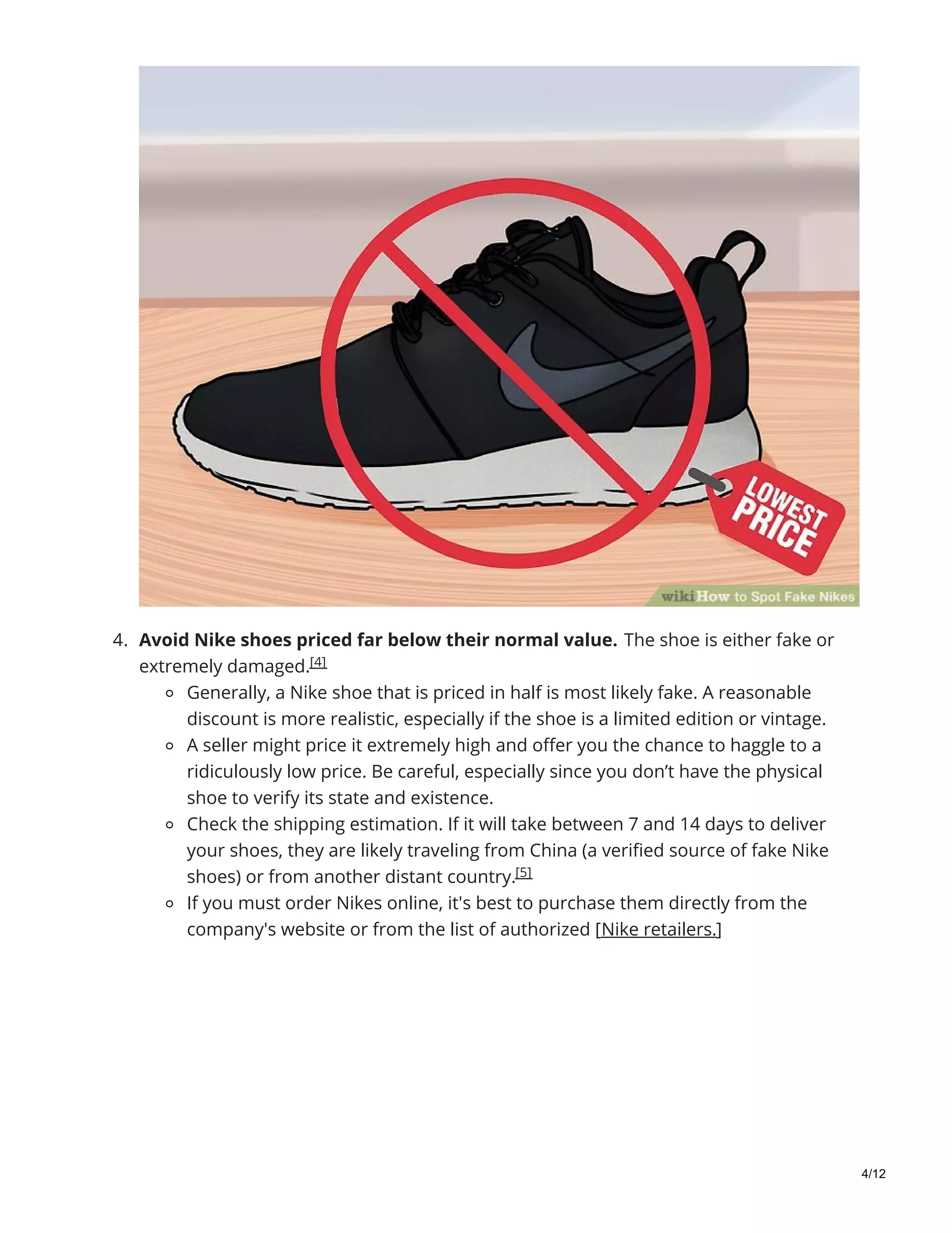 How to spot fake nikes | PDF | Sales and Promotions | Shopping