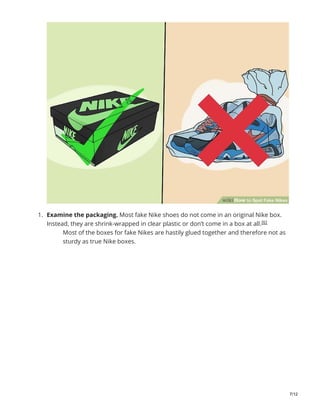How to spot fake nikes | PDF | Sales and Promotions | Shopping