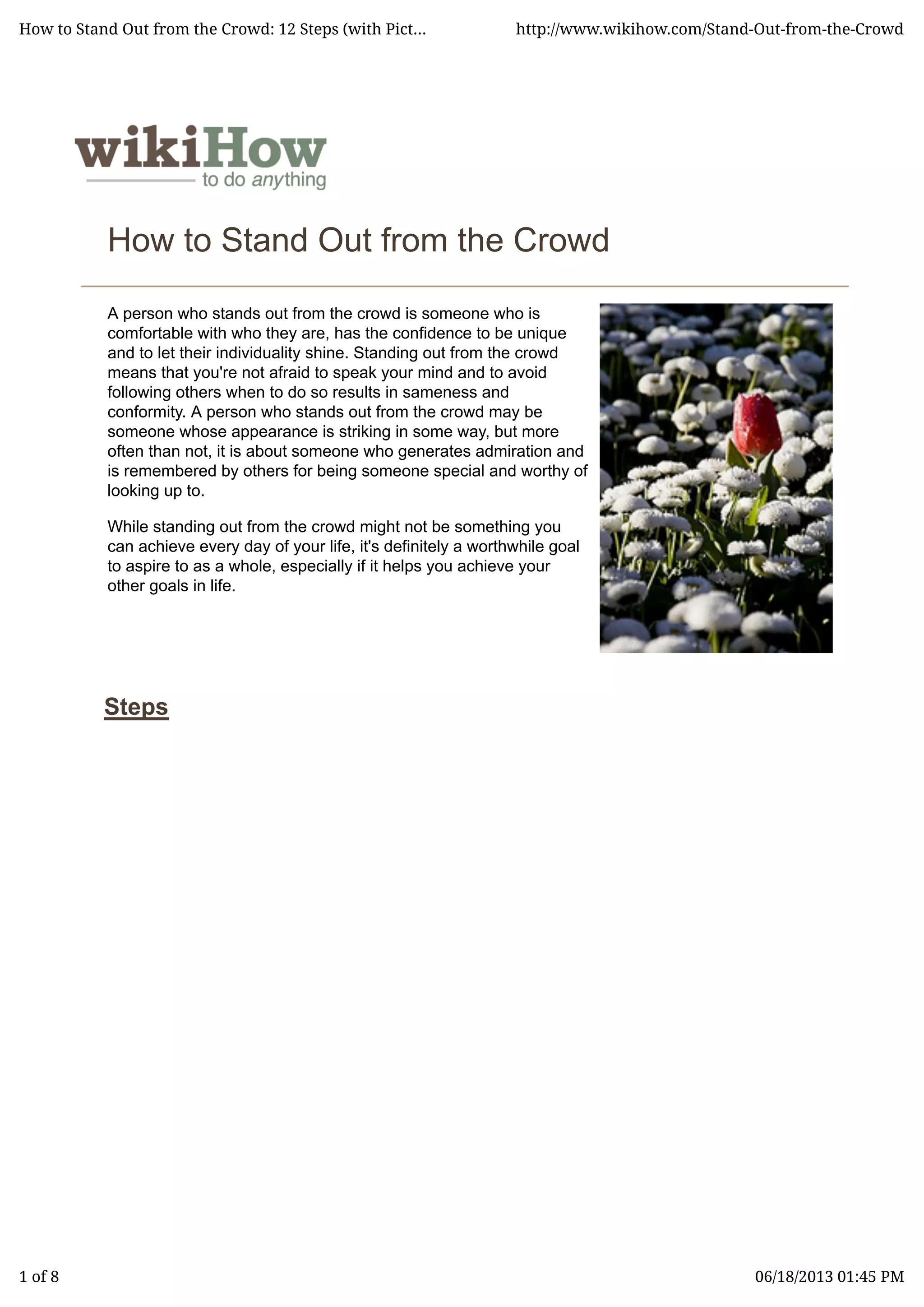 How to stand out from the crowd | PDF