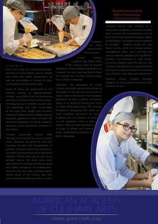 How to Start a Career in Culinary Arts | PDF