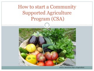 How To Start A Csa | PPT
