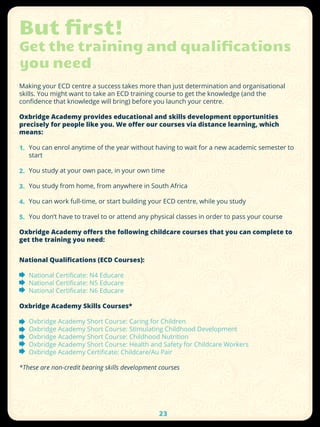 The A to Z of Starting Your Own Early Childhood Development Centre | PDF