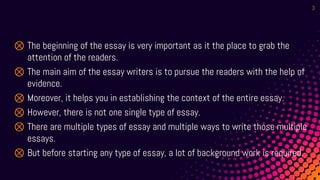 How to start an essay | PPTX | Homework and Study | Education