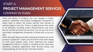 How to Start a Project Management Business in Dubai, UAE | PDF